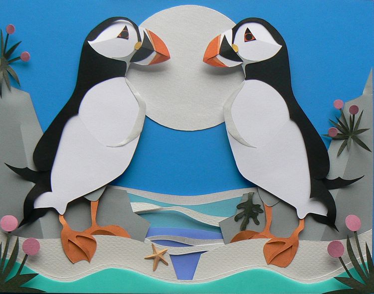 Hand cut paper scenes, sculptures and collages, lovely artworks from ...