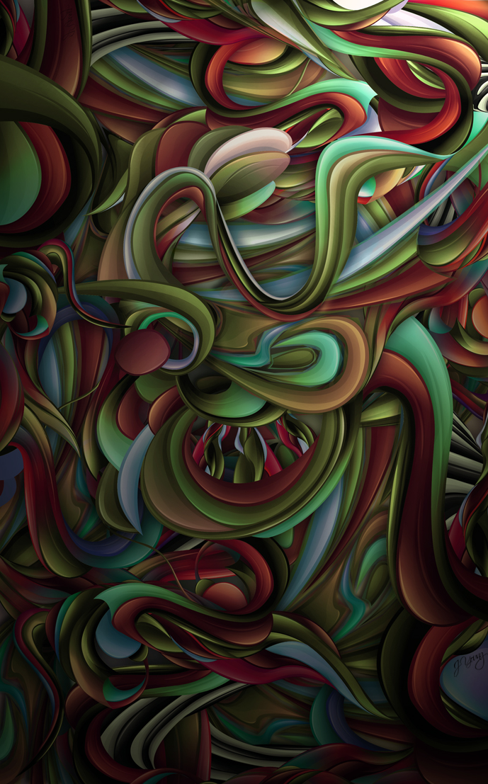 Bright and colorful digital art by Jeremy Young - Ego - AlterEgo