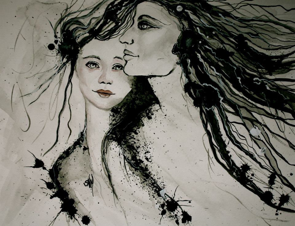 Paintings by Stephanie Noblet aka mademoiselle Zazie - Ego - AlterEgo