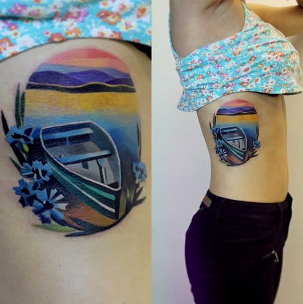 Remarkable colored tattoos by Sasha Unisex - Ego - AlterEgo