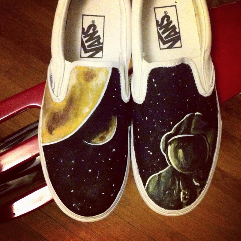Hand painted custom designed shoes by Lace Out Studios - Ego - AlterEgo