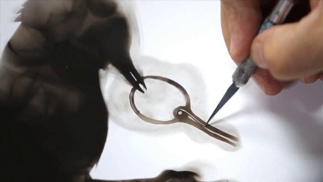 Fumage, drawing with fire by Steven Spazuk - Ego - AlterEgo