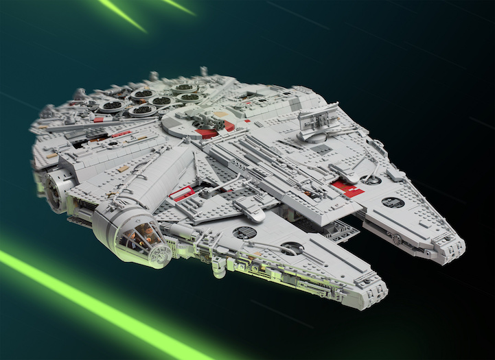 Iconic Millennium Falcon, impressive 7,500-piece replica by Marshal ...