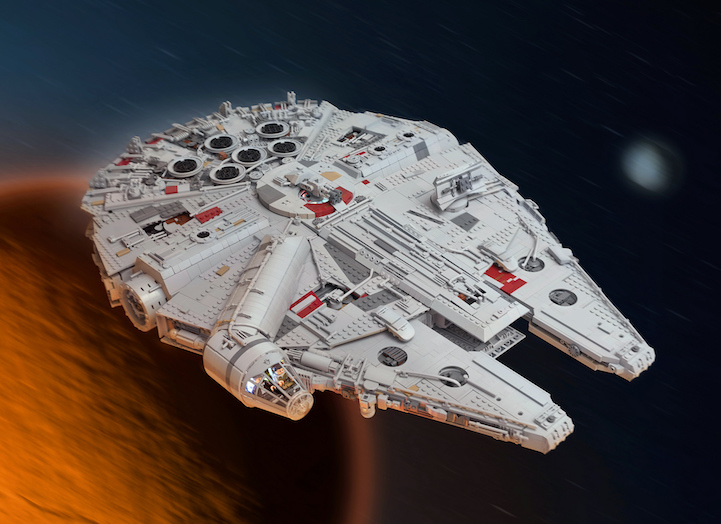 Iconic Millennium Falcon, impressive 7,500-piece replica by Marshal ...