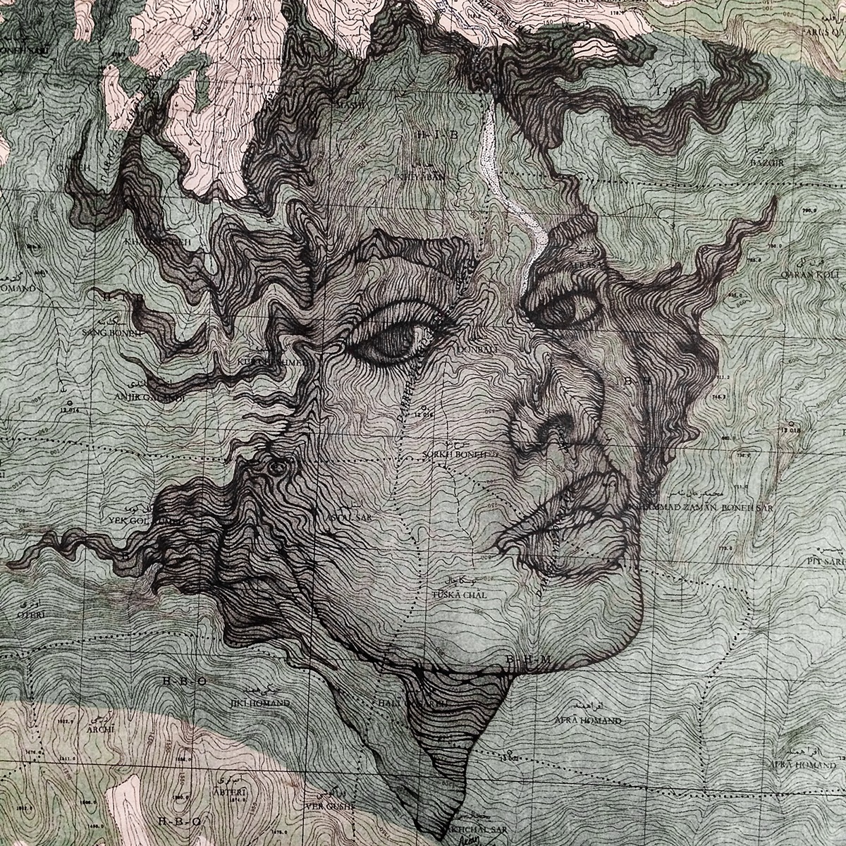 Topo Maps, illustration by Arian Azima - Ego - AlterEgo