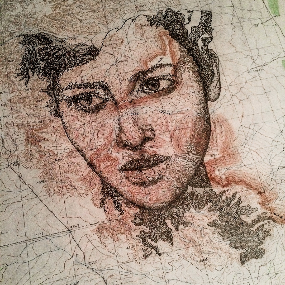 Topo Maps, illustration by Arian Azima - Ego - AlterEgo