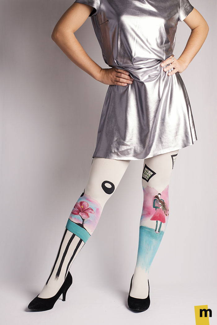 Hand-painted tights that let you walk in a piece of art - Ego - AlterEgo