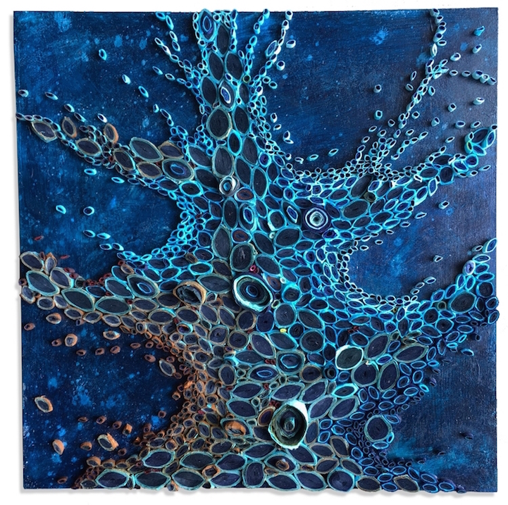 Swirling ocean reefs created from vibrant rolls of paper - Ego - AlterEgo