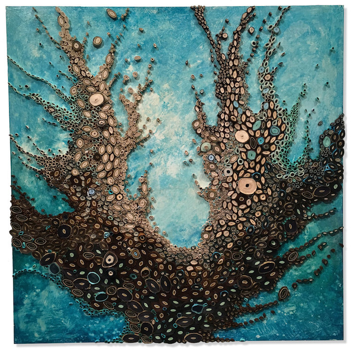 Swirling ocean reefs created from vibrant rolls of paper - Ego - AlterEgo