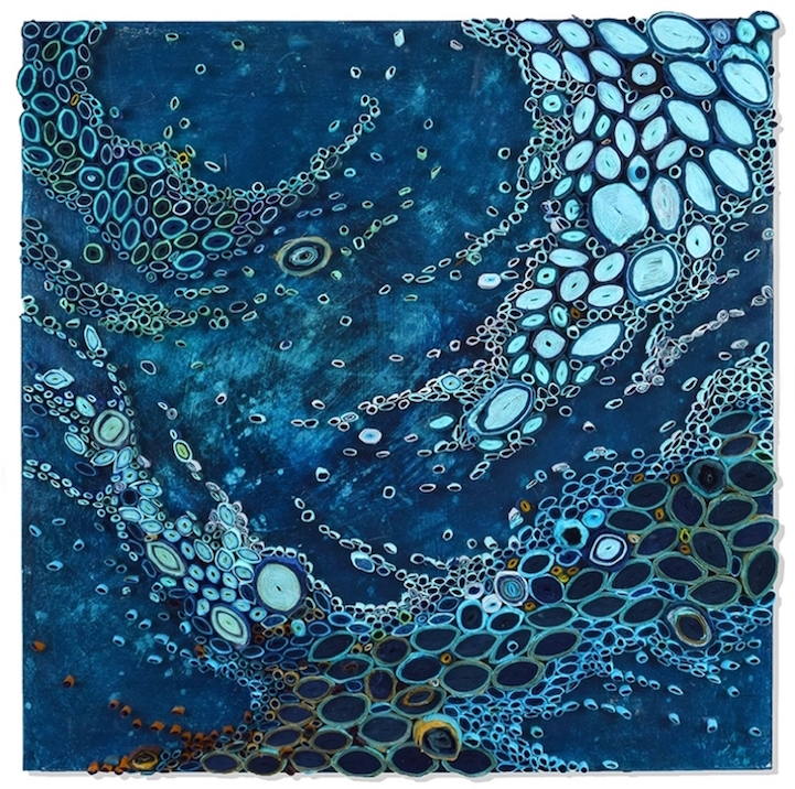 Swirling ocean reefs created from vibrant rolls of paper - Ego - AlterEgo