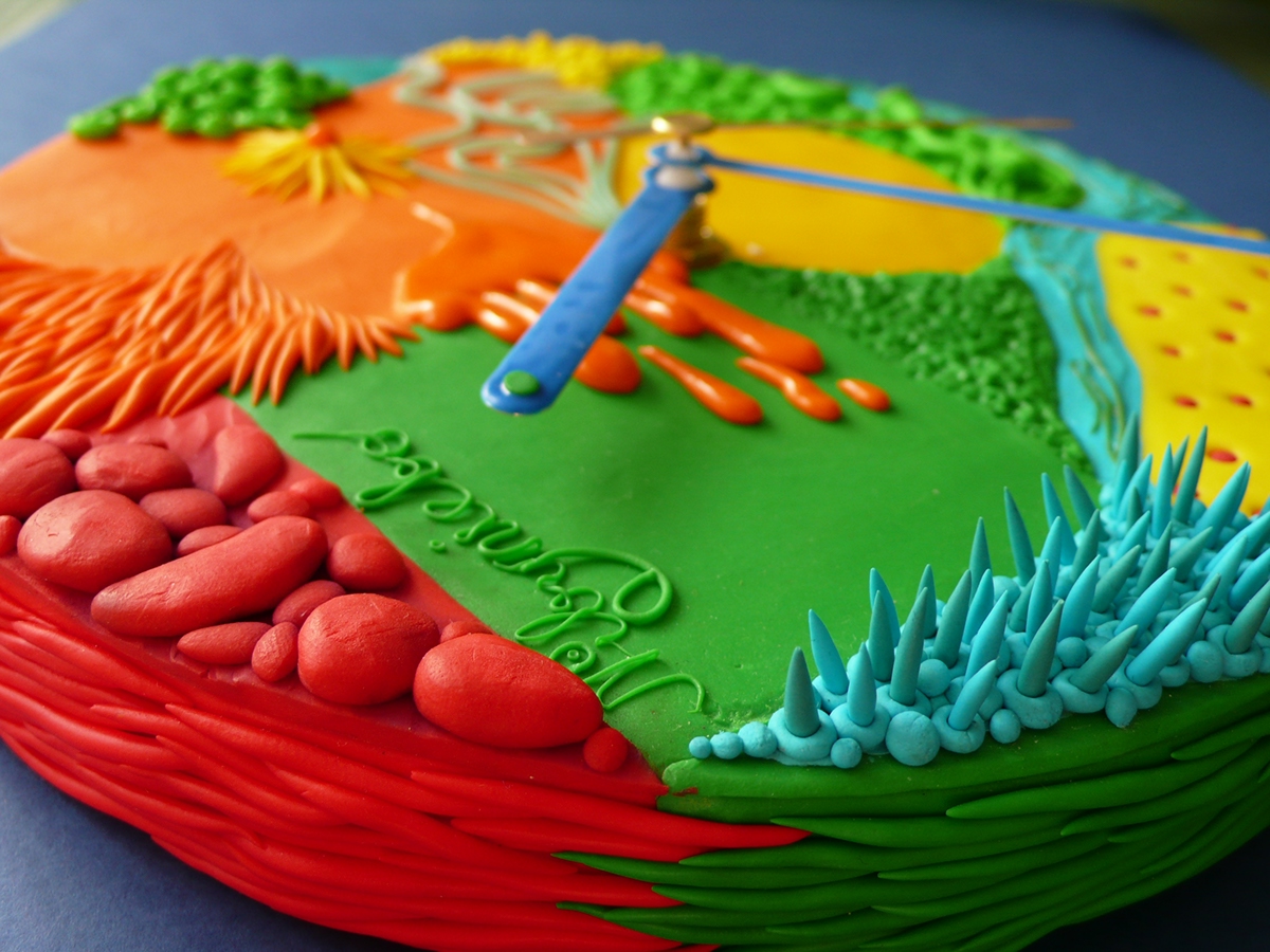 Abstract mixture – wall clock made of polymer clay by Justyna ...