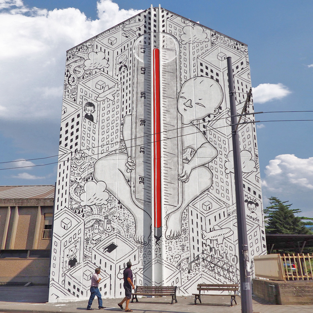 Street art by Francesco Camillo Giogino aka Millo - Ego - AlterEgo