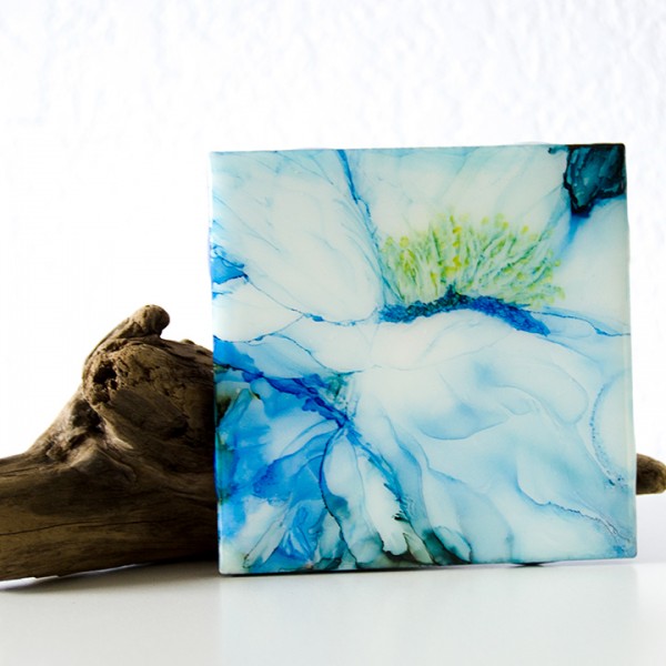 Alcohol ink on ceramic tile — hand painted by Janet Mitchell - Ego ...