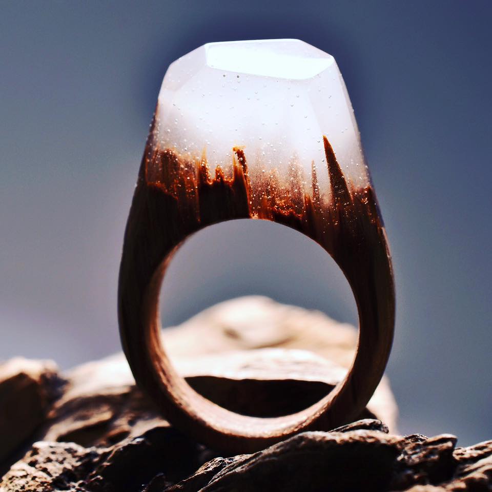 Enchanting miniature worlds inside wooden rings by Secret Wood - Ego ...