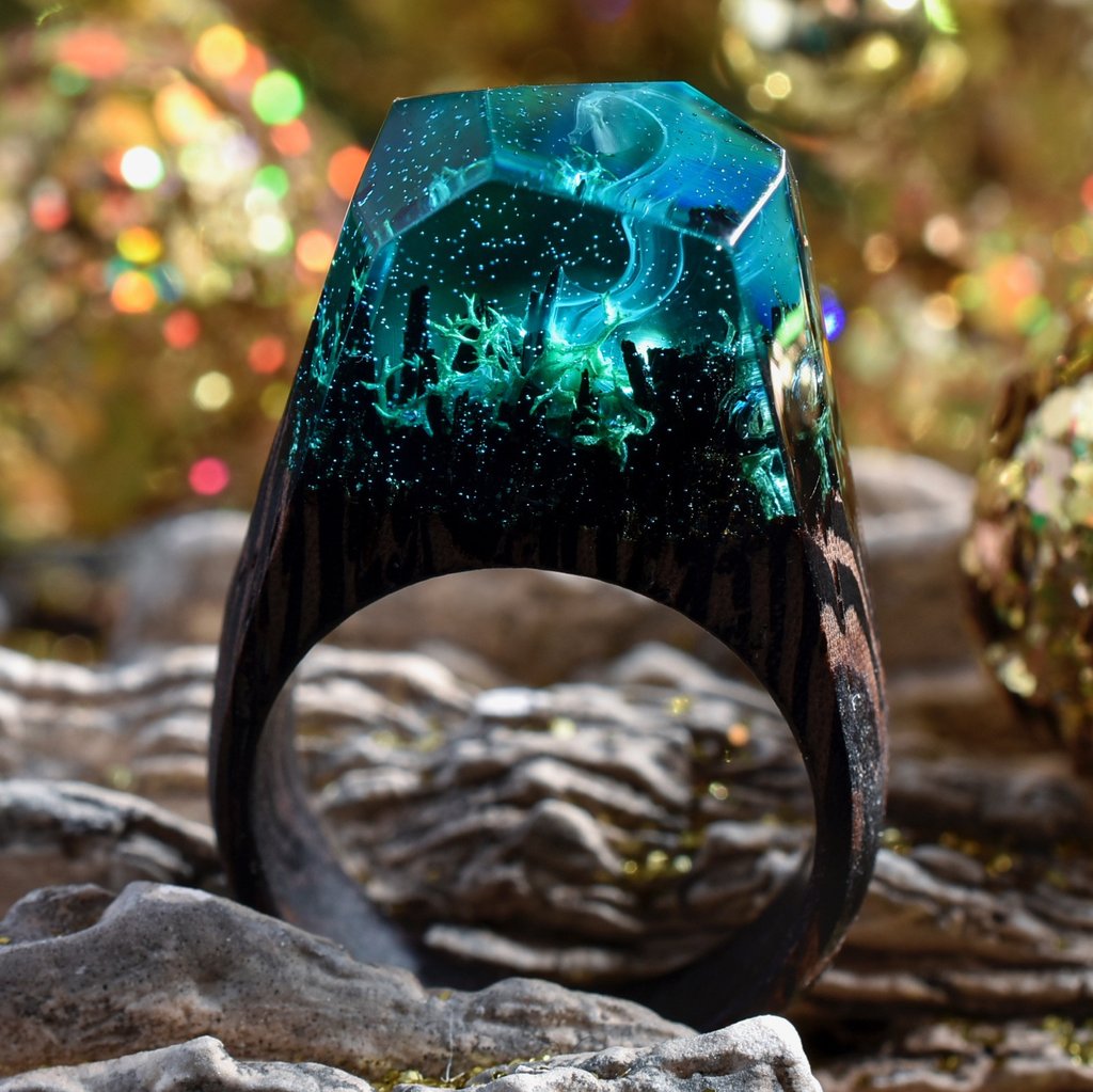 Enchanting miniature worlds inside wooden rings by Secret Wood - Ego ...
