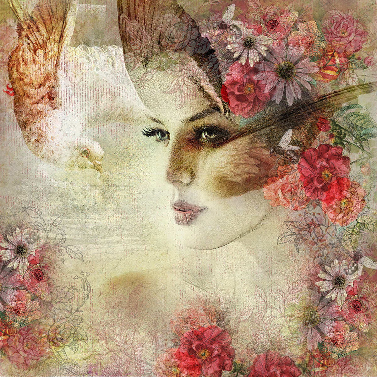 Soft delicate beauty, digital art by Cathrine Blan - Ego - AlterEgo