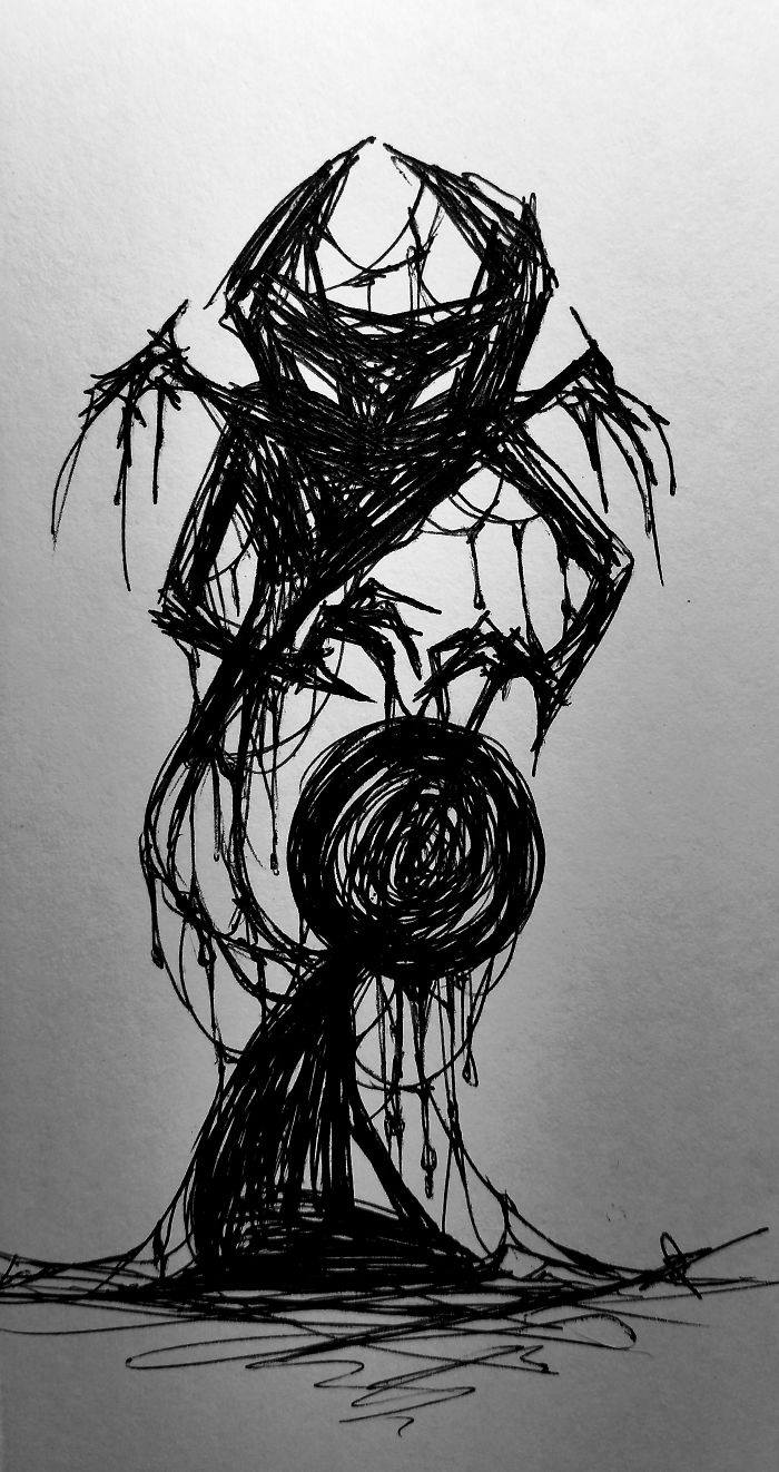 Stickmen’s Series, drawings by Riftress - Ego - AlterEgo