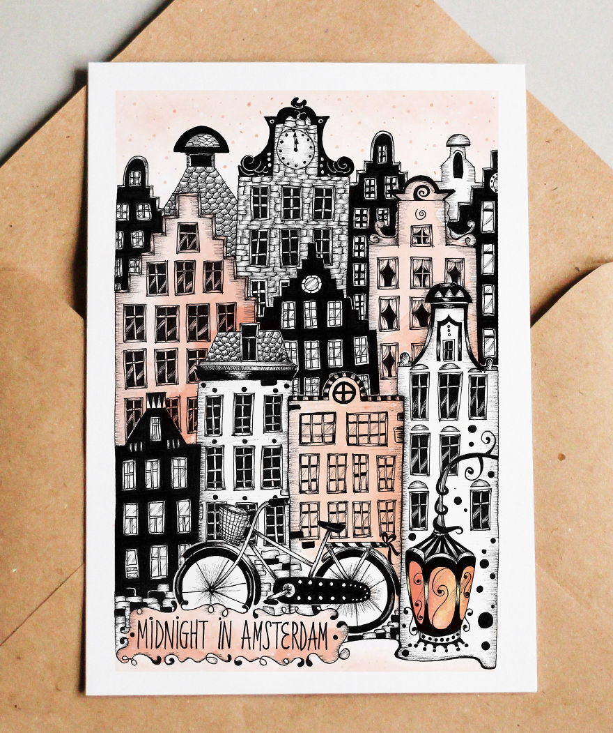 Ink illustrations by Madalina Tantareanu - Ego - AlterEgo