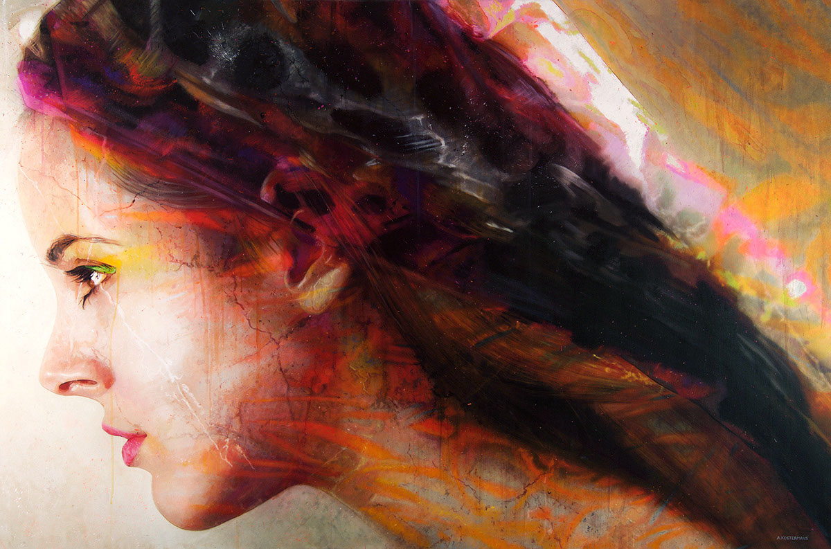 Faces, paintings by Tos Kostermans - Ego - AlterEgo