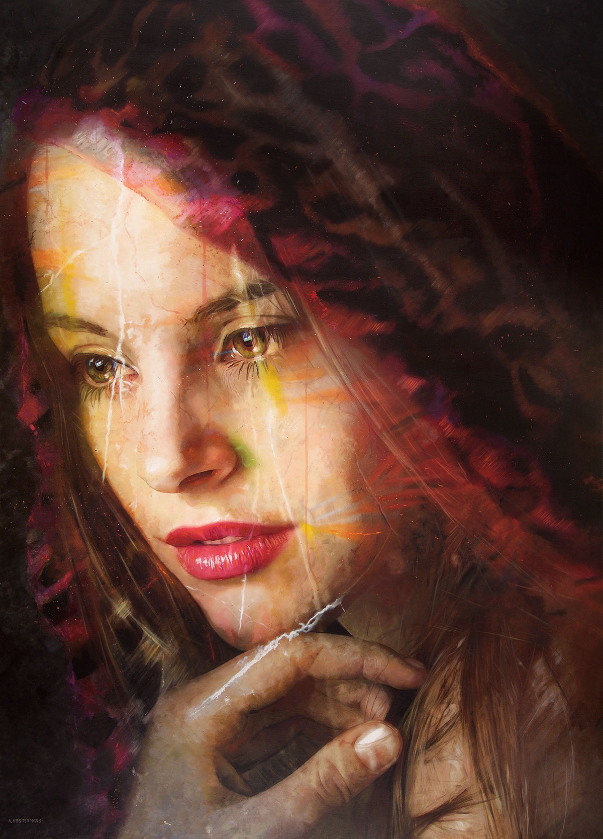 Faces, paintings by Tos Kostermans - Ego - AlterEgo