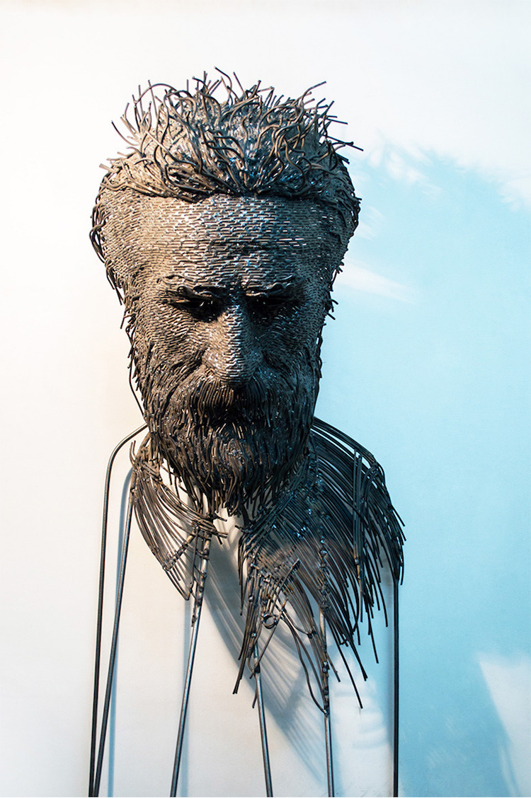 Complexity of Man’s Inner Psyche, fragmented wire sculptures by Darius ...