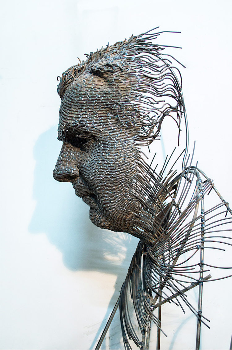 Complexity of Man’s Inner Psyche, fragmented wire sculptures by Darius ...