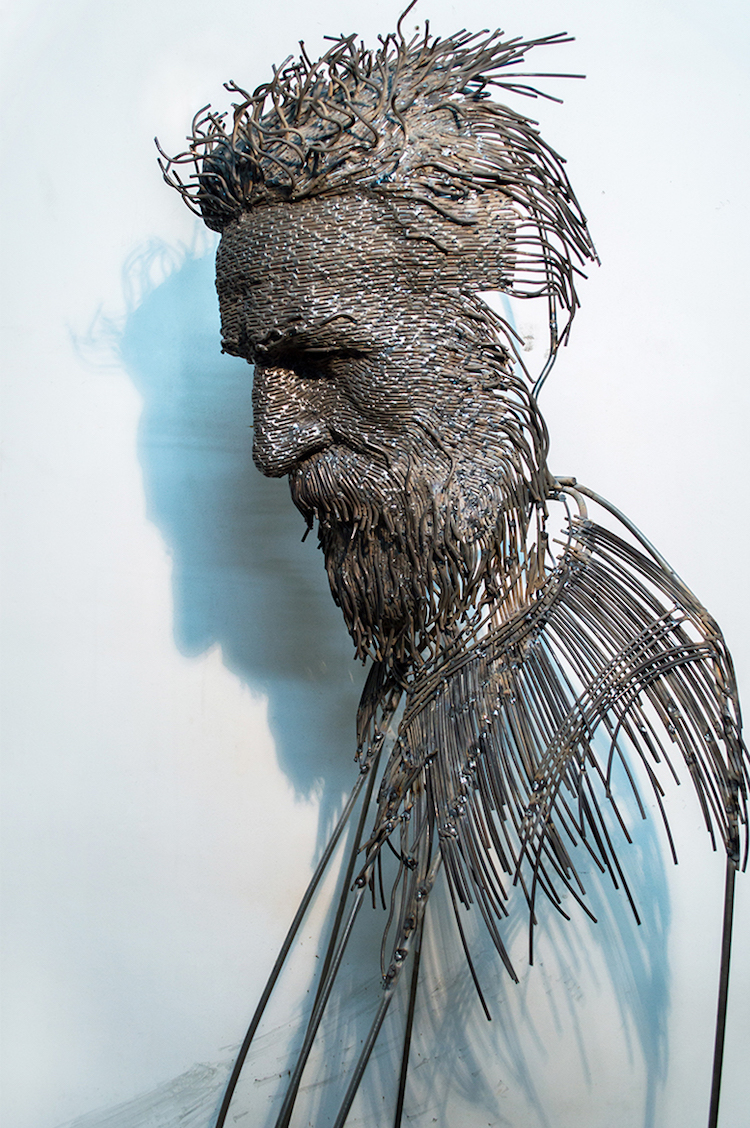 Complexity of Man’s Inner Psyche, fragmented wire sculptures by Darius ...