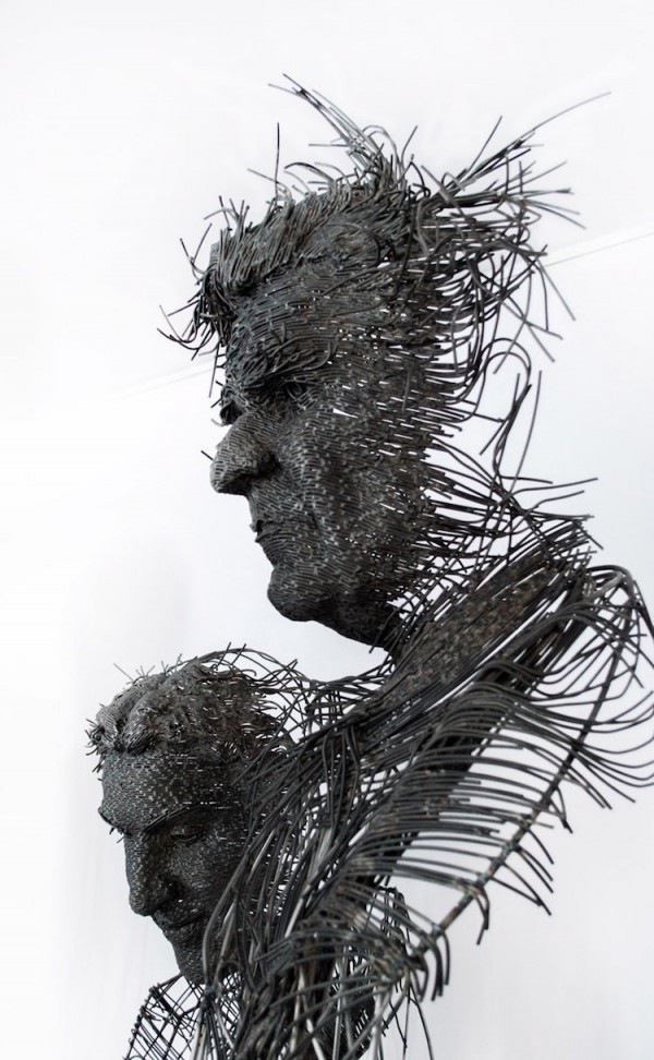 Complexity of Man’s Inner Psyche, fragmented wire sculptures by Darius ...