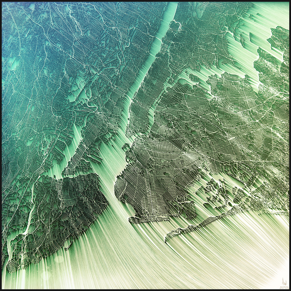 Flowing City Map, digital art by Chaotic Atmospheres - Ego - AlterEgo