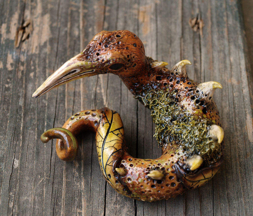 Sculptures of gentle monsters from polymer clay by Michelle Petersen ...