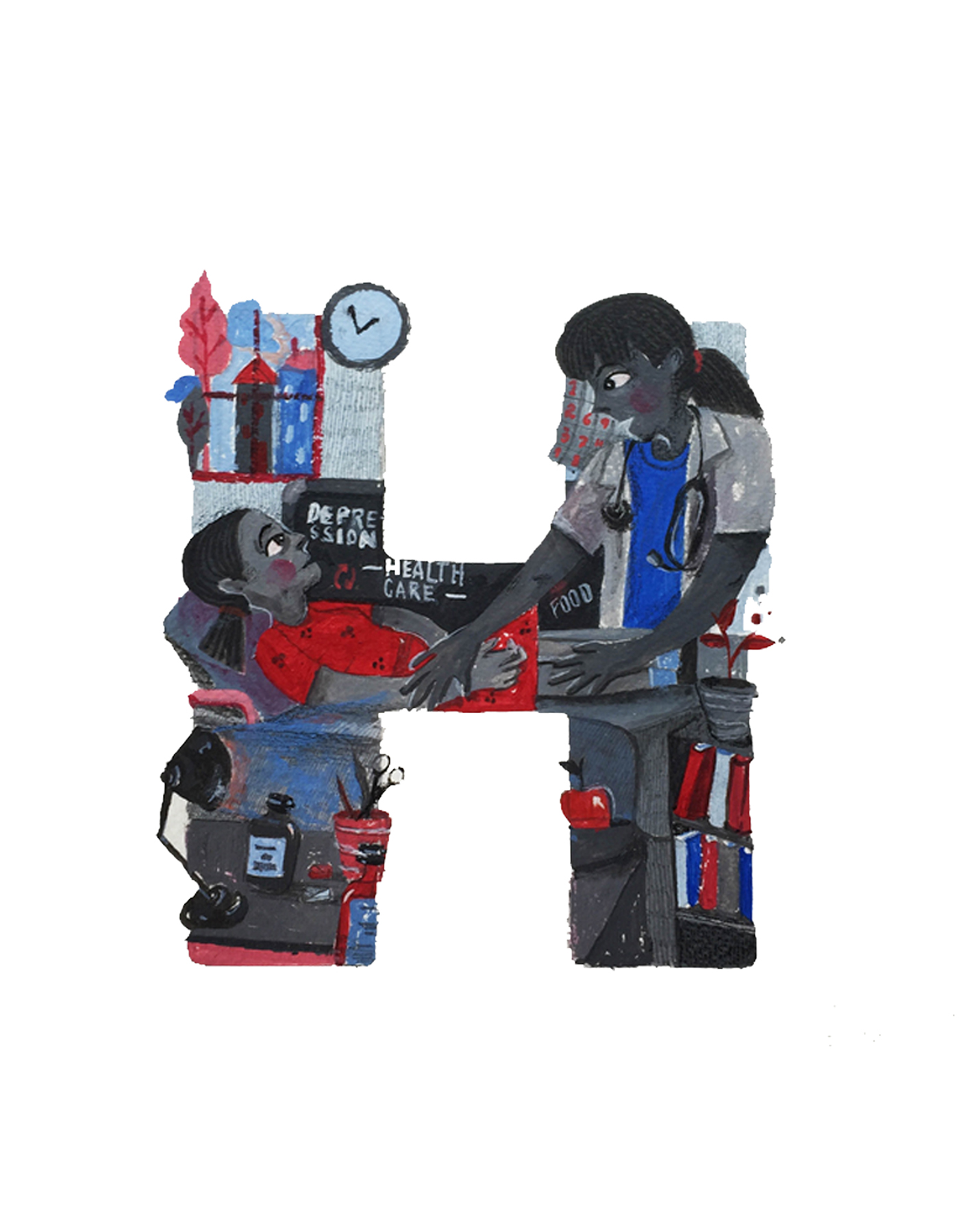 Educating Letters, illustration by Shraddha Mandale - Ego - AlterEgo