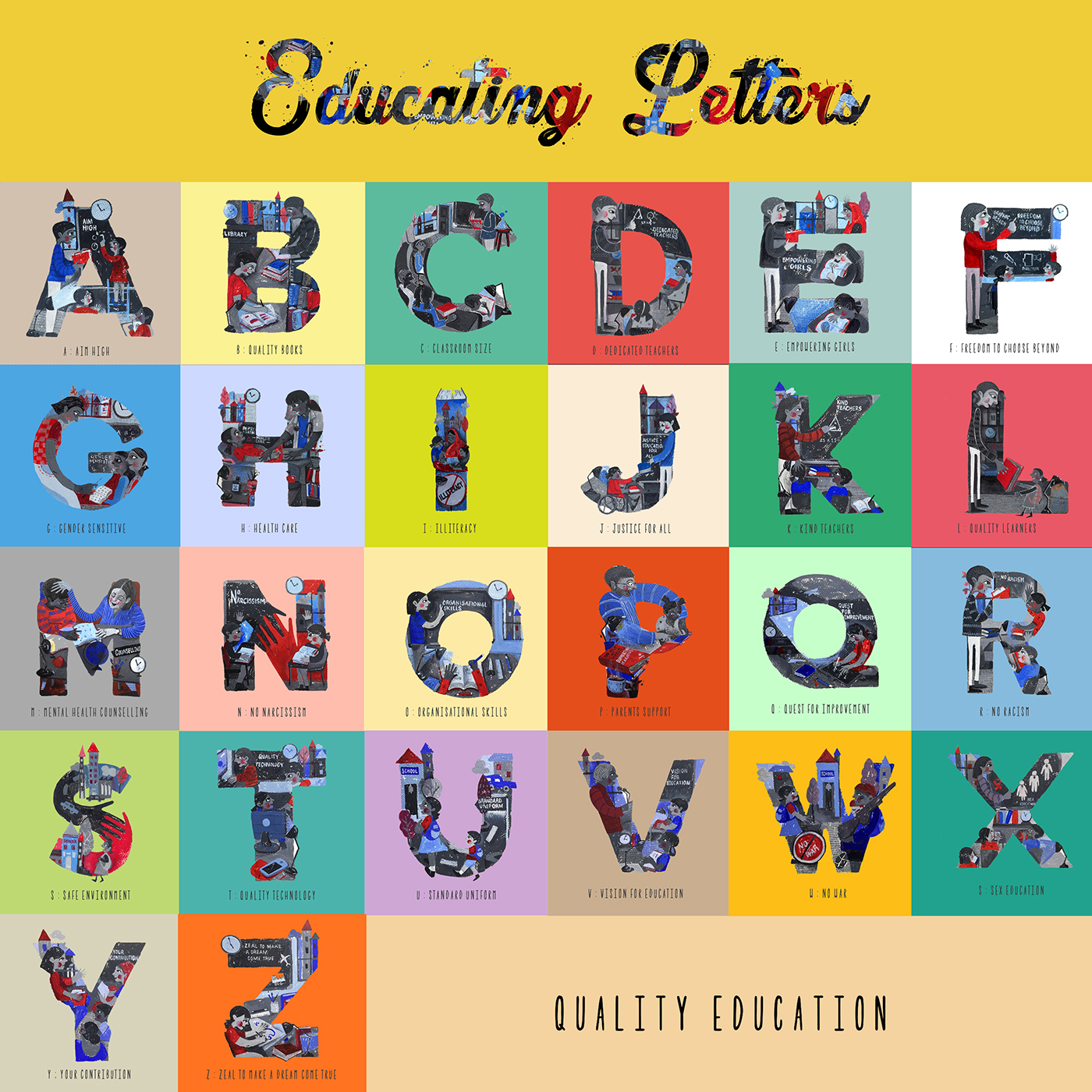 Educating Letters, illustration by Shraddha Mandale - Ego - AlterEgo