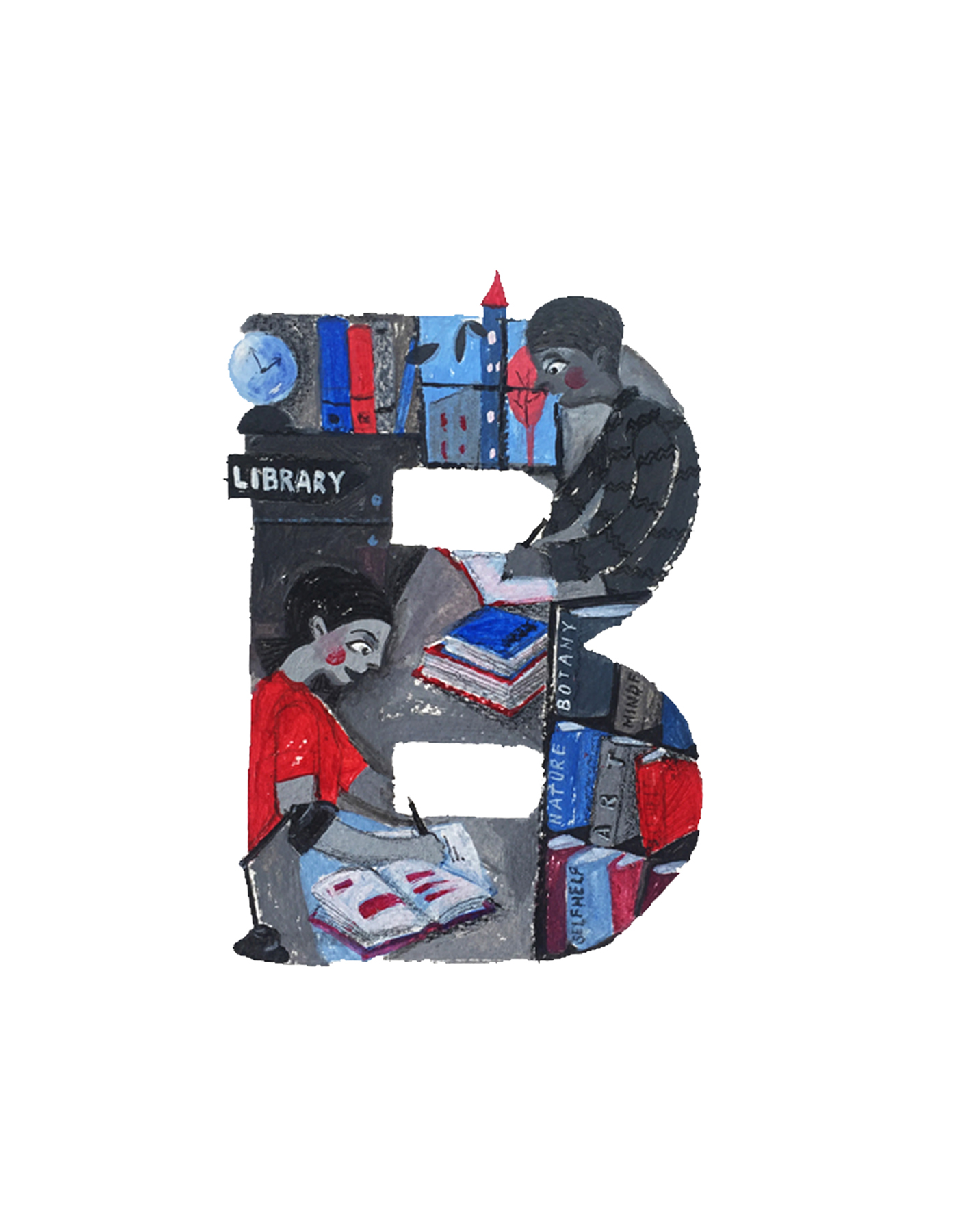 Educating Letters, illustration by Shraddha Mandale - Ego - AlterEgo