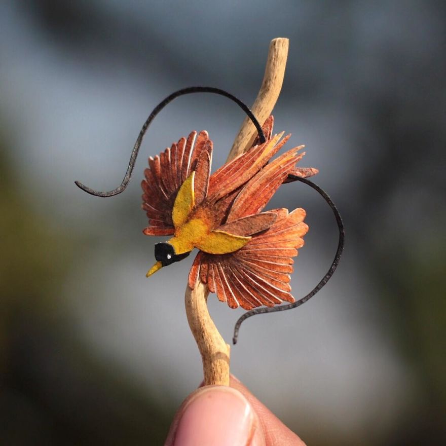 Miniature birds, paper art by Nayan & Vaishali - Ego - AlterEgo