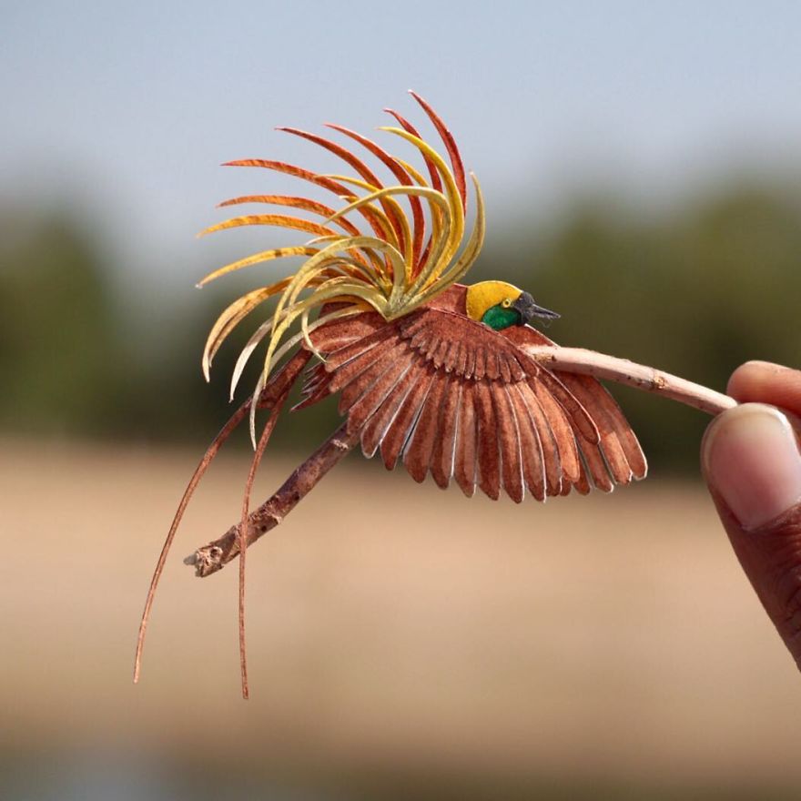 Miniature birds, paper art by Nayan & Vaishali - Ego - AlterEgo
