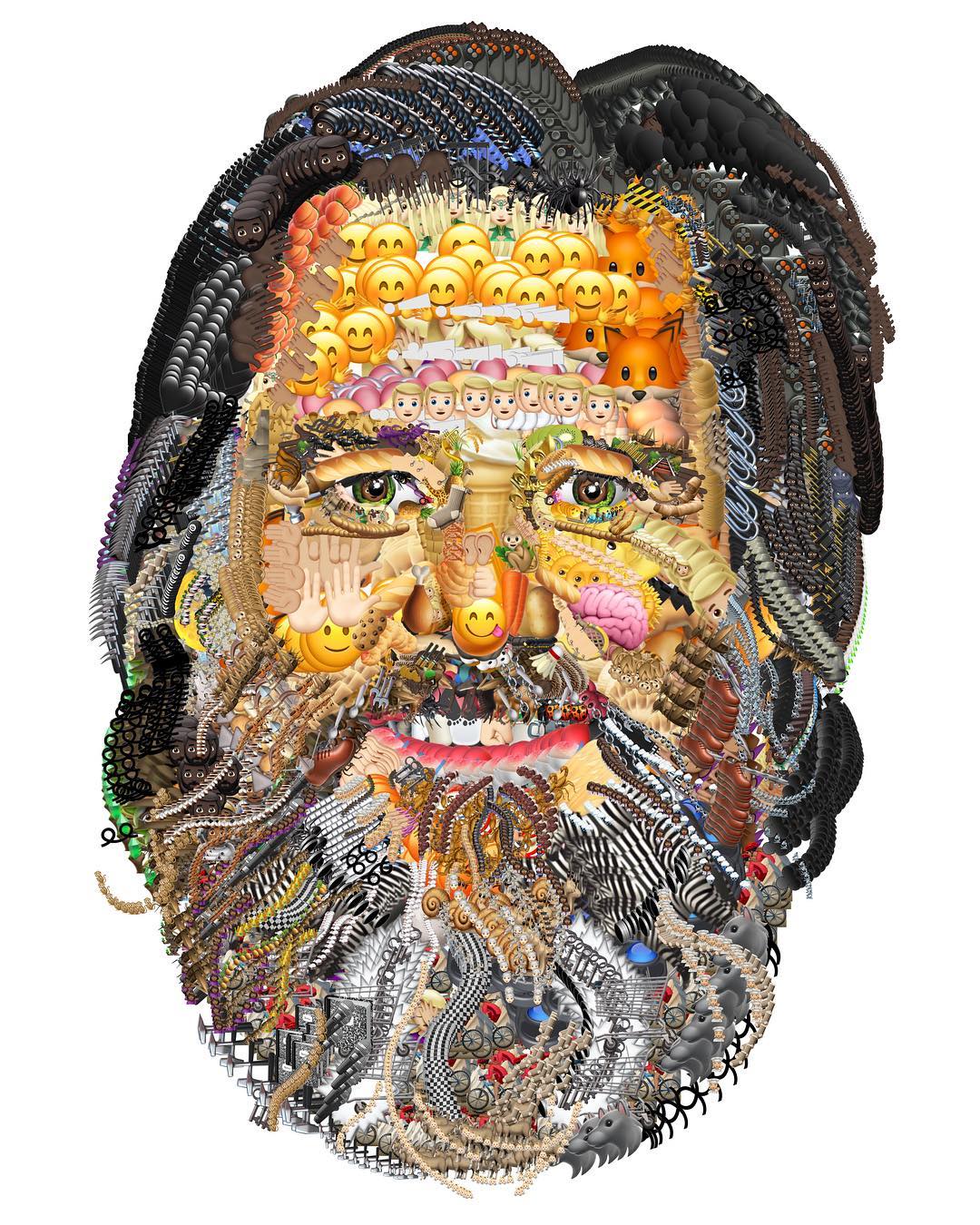 Yung Jake turns 20,000 emojis into amazing lifelike celeb portraits ...