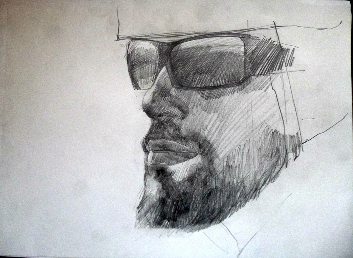 Pencil portraits on paper by Savvas Kozi - Ego - AlterEgo
