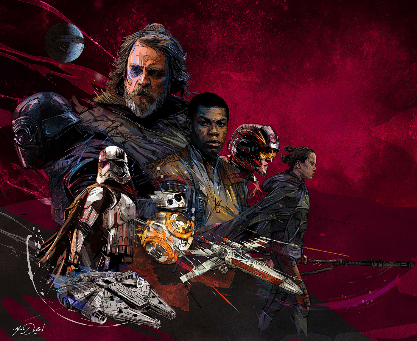 STAR WARS – The Last Jedi, illustration by Yann Dalon - Ego - AlterEgo