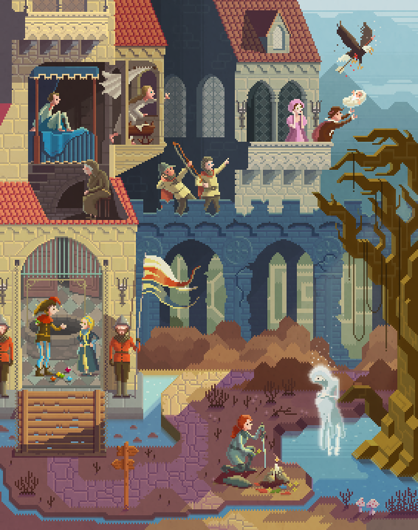 Pixel art paintings by Octavi Navarro - Ego - AlterEgo