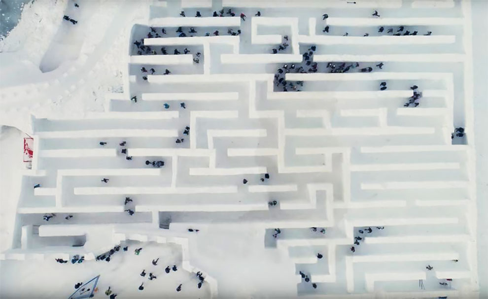 Snowlandia – World’s largest snow labyrinth opens in Poland - Ego ...