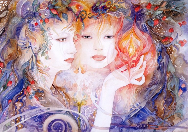 Helen Nelson-Reed, Visionary watercolor paintings - Ego - AlterEgo