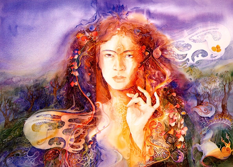 Helen Nelson-Reed, Visionary watercolor paintings - Ego - AlterEgo