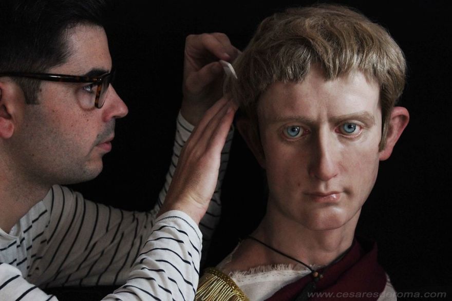 Cesares de Roma project: Hyperrealistic busts of Caesar, Augustus, and ...