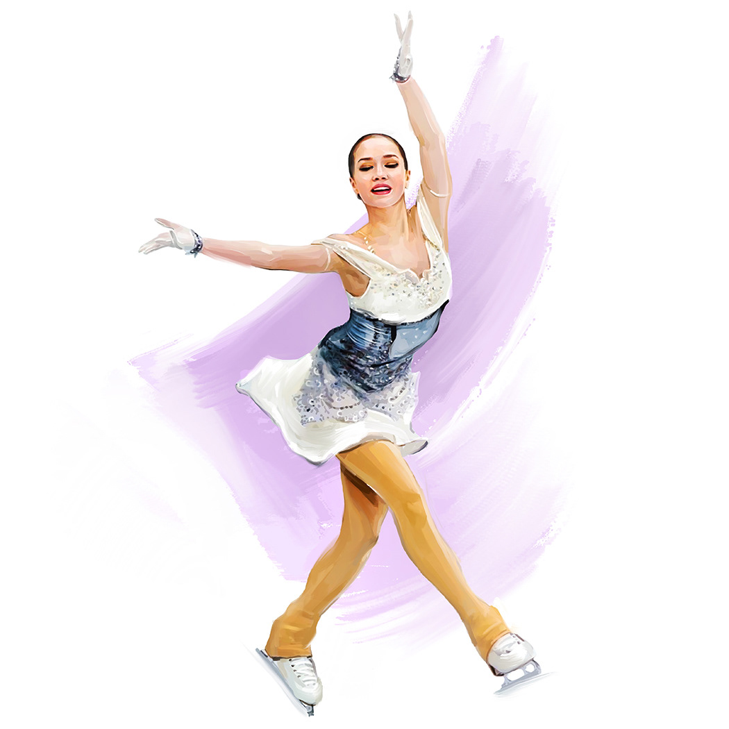 Russian figure skating ladies, digital art by Alexandra Tkachenko - Ego - AlterEgo